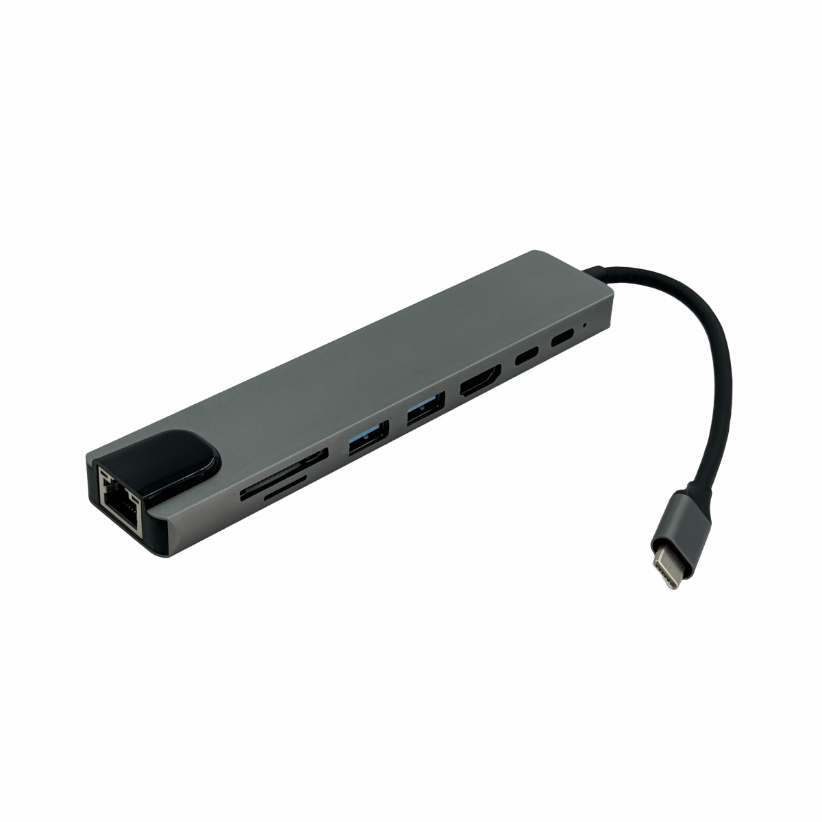 LK - HUB-CHASE. Hub Type-C 2-USB-C 1-HDMI 2-USB-AH SD/mSD RJ45-10/100 ...