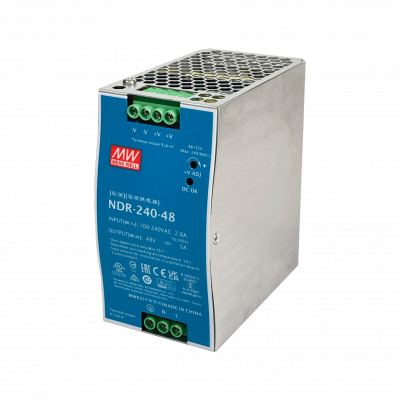LK - NDR-240-48. MEANWELL 48VDC 240W 5A ajust/48-55V Ancho-63mm Riel ...
