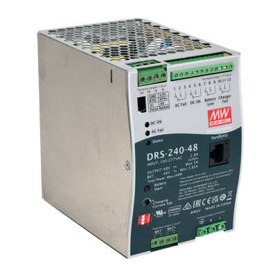 LK - DRS-240-48 MEANWELL 48VDC 5A 240W 5-50AH RJ45 Anch-86mm req/100 ...