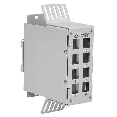 LK - PPF-8DIN FURUKAWA Req-8-Keystone Patch Panel Riel-Din Vacio Metal ...