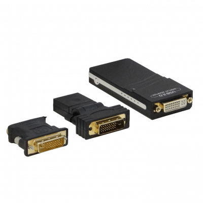 LK - USB-DVI. USB2.0-in DVI-out 2048x1152-32bit inc/DVI-HDMI inc/DVI-VGA