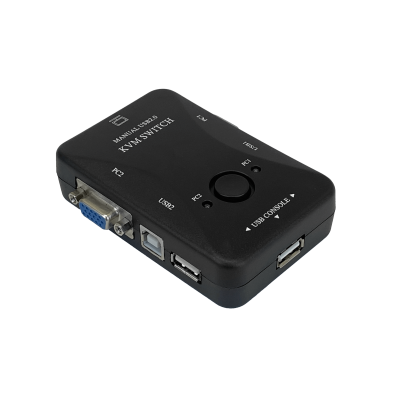LK - KVM21UA. KVM-2-USB/VGA HUB-3-USB2.0 req-Cables no-req-Fuente-Poder ...