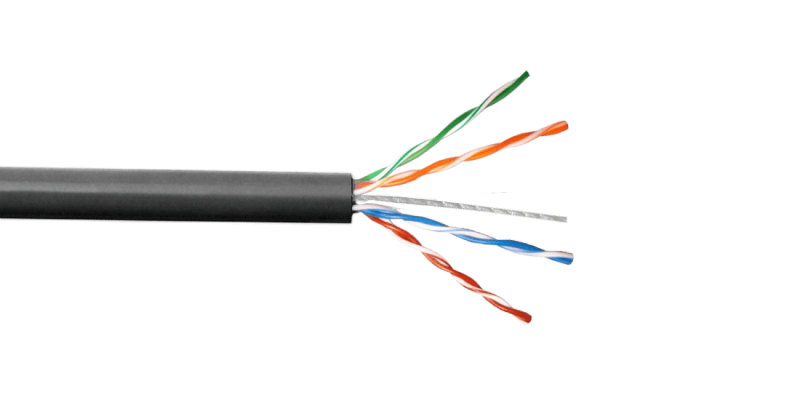 LK - CBG-UN1. 100m CCA Sim-Cat5e Negro Cable UTP Unifilar Aleacion Caja