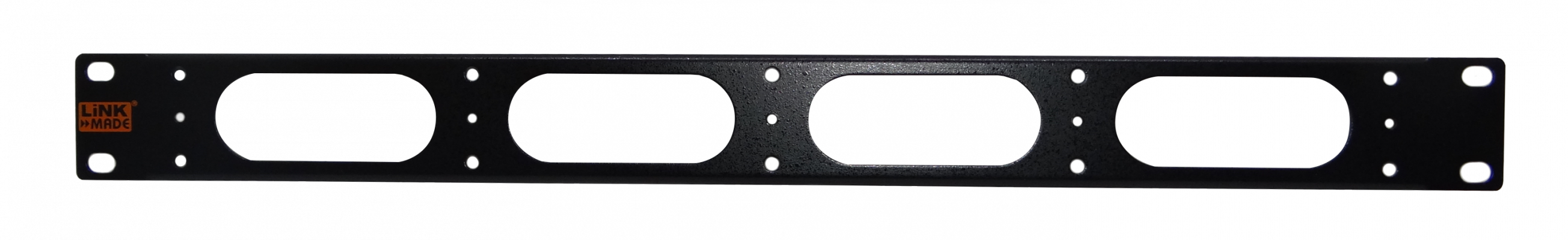 LK - RAP-1A. LINKMADE 1U C/APERTURAS TAPA CUBRE ESPACIO RACK FIERRO NEGRO