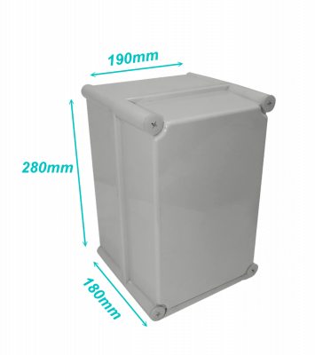 LK - TJ-AG-2819-1. TIBOX 280x190x180mm Tapa-Gris Caja-Gris Plastica ...