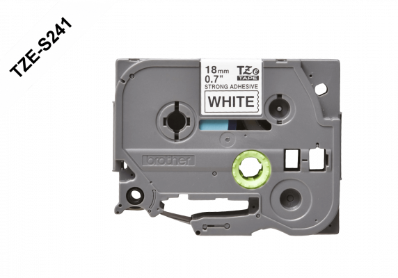 LK - TZE-S241. BROTHER E-P 18mm Negro en Blanco Cinta 8mt p/PT-E300VP ...