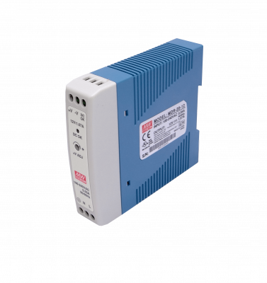 LK - MDR-20-12. MEANWELL 12VDC 20W 1,67A Ajustable Ancho-24mm Riel-DIN ...